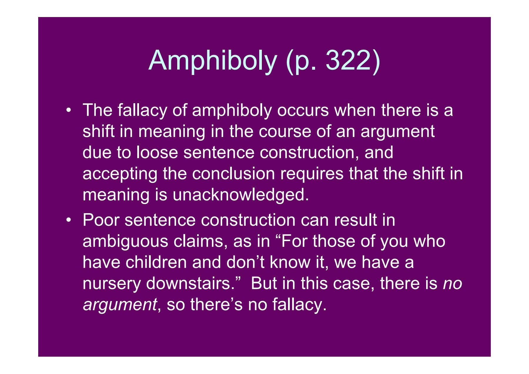 Amphiboly Fallacy